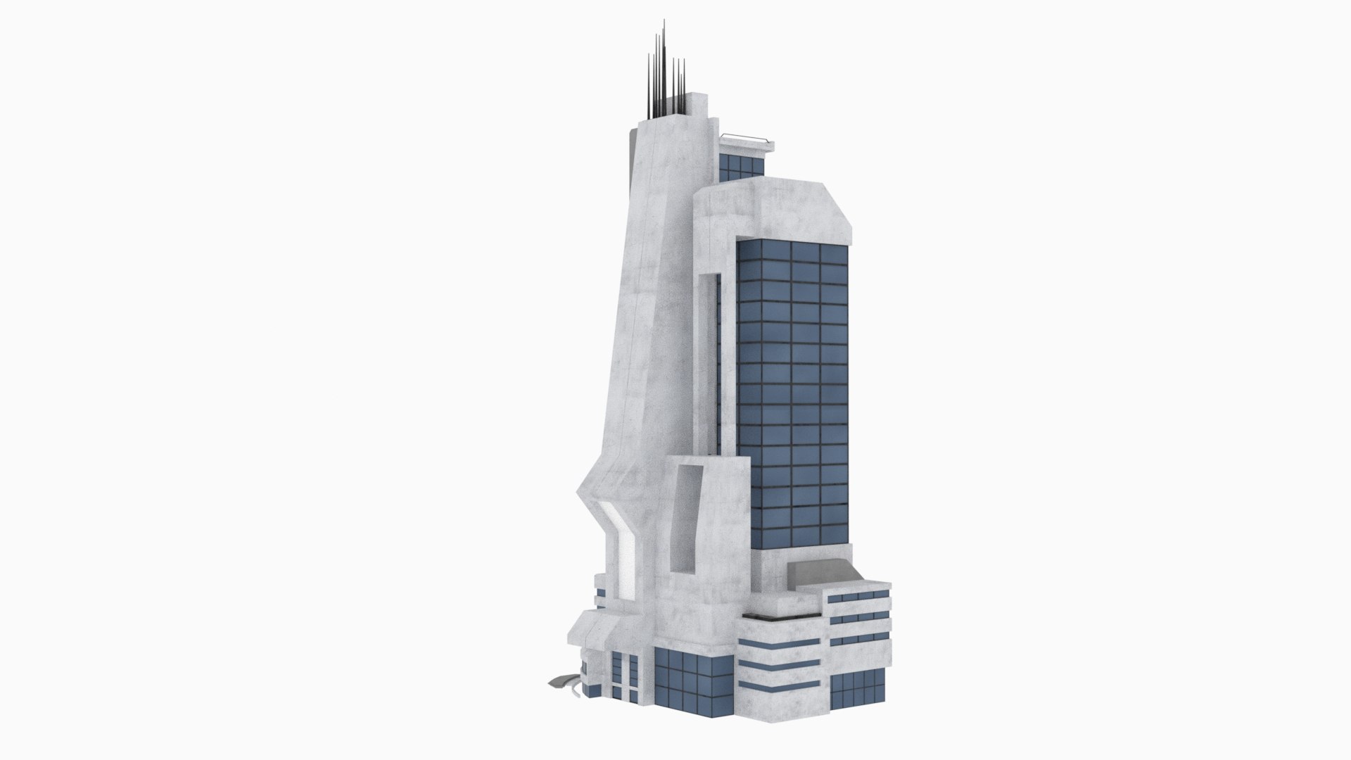 3D Model Sci-fi Skyscraper Building Architecture - TurboSquid 1964382
