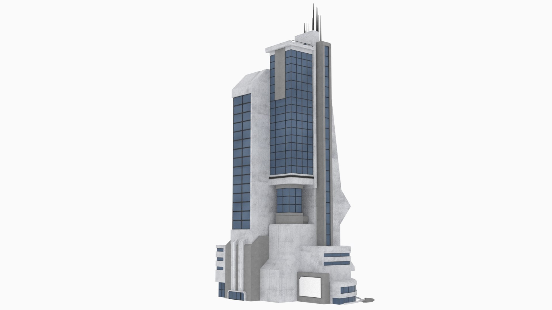 3D Model Sci-fi Skyscraper Building Architecture - TurboSquid 1964382