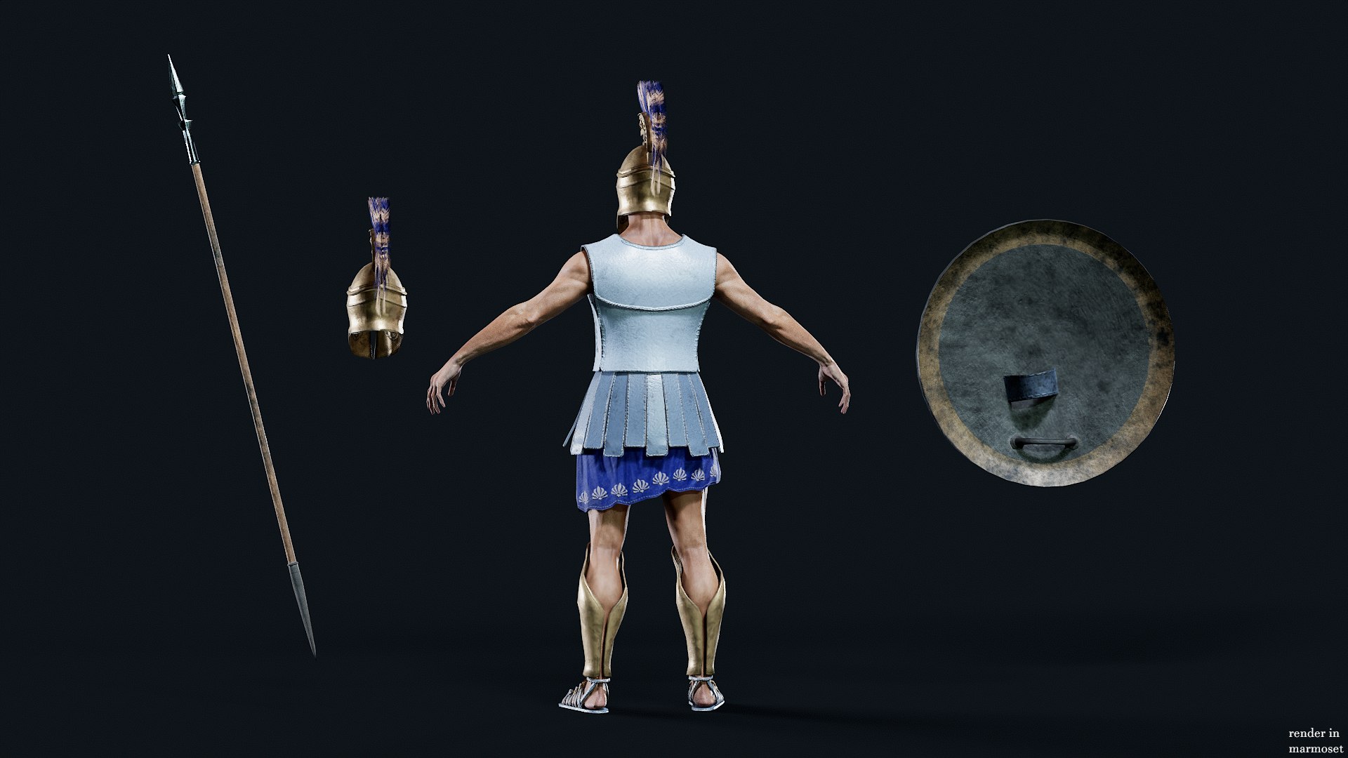3D ATHENIAN Hoplite D - TurboSquid 2361062