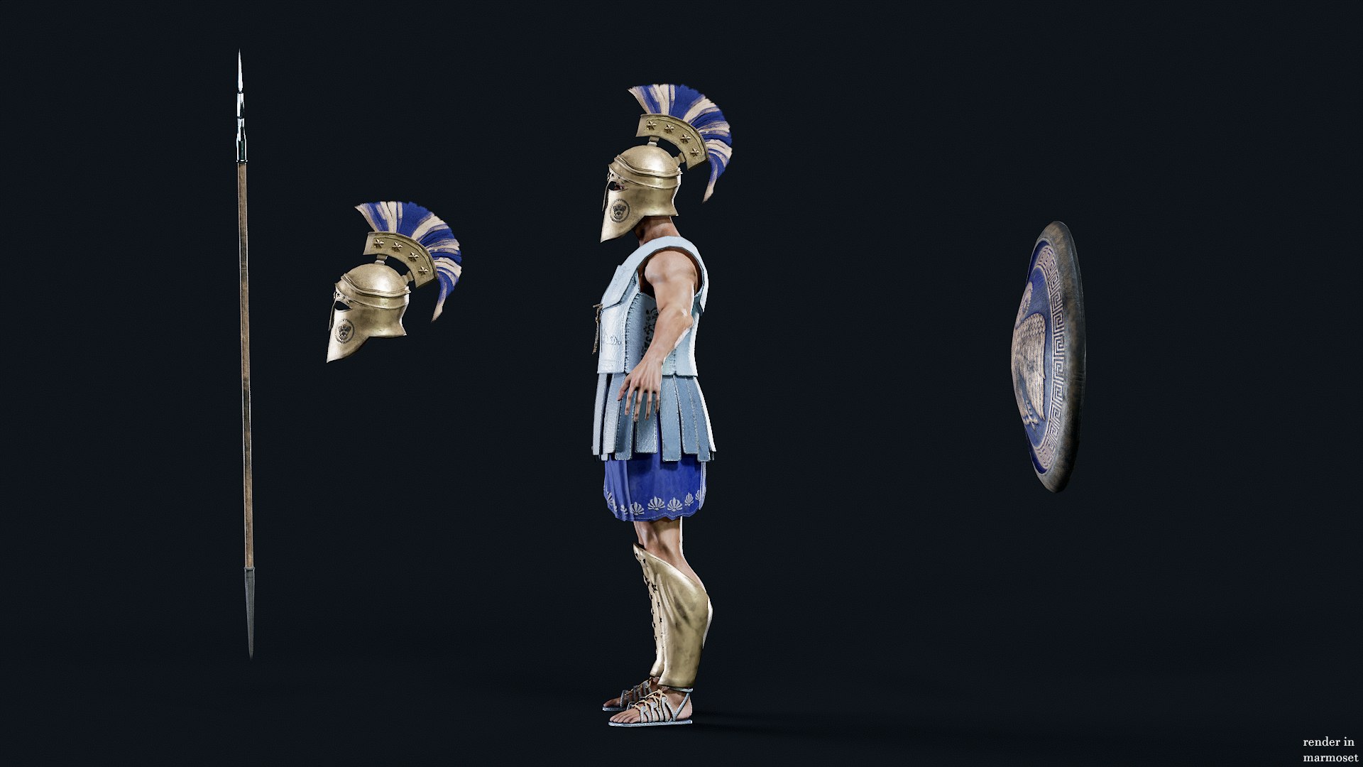3D ATHENIAN Hoplite D - TurboSquid 2361062
