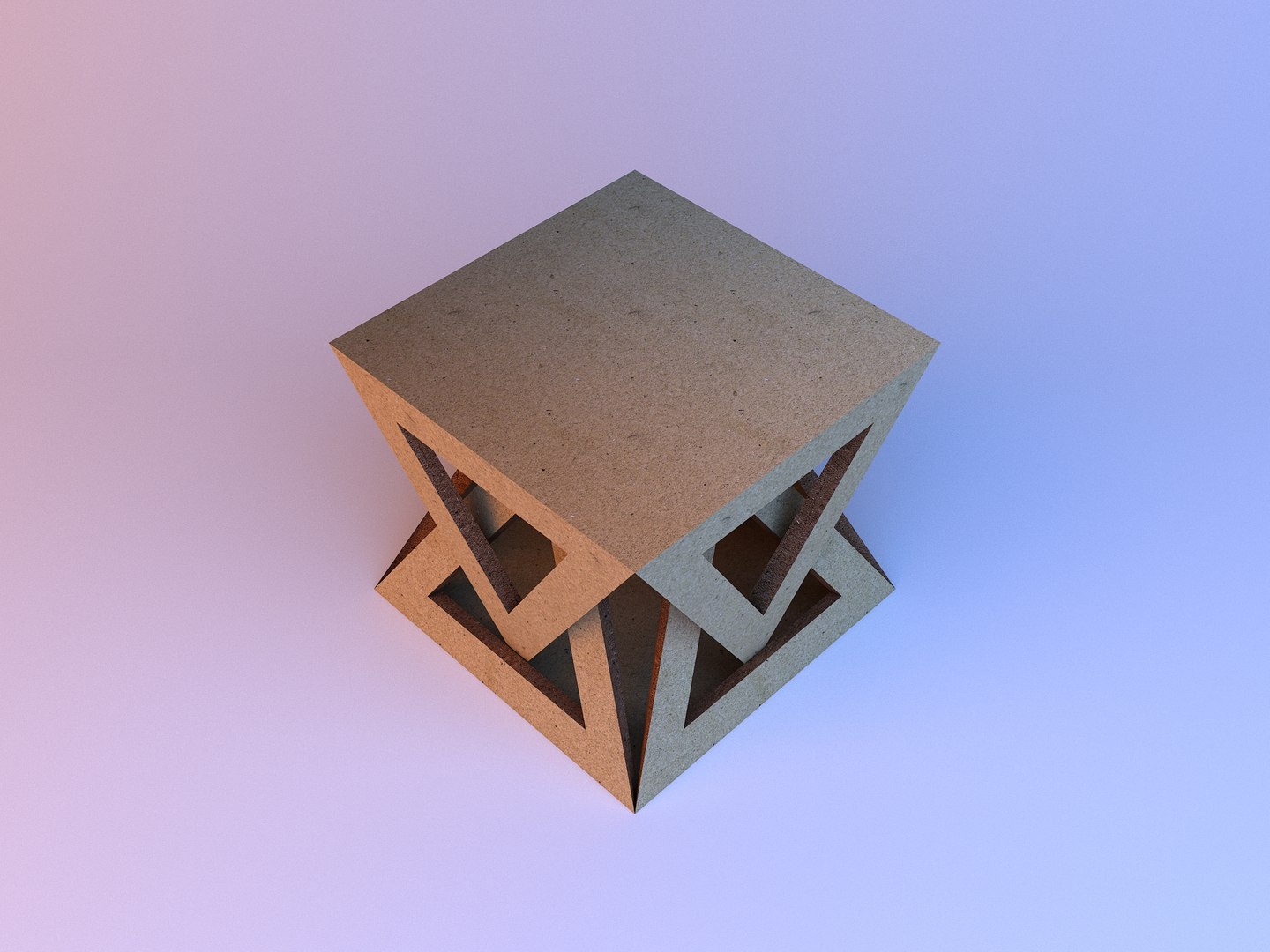 Cardboard Furniture Coffee Table 3D Model - TurboSquid 1775603