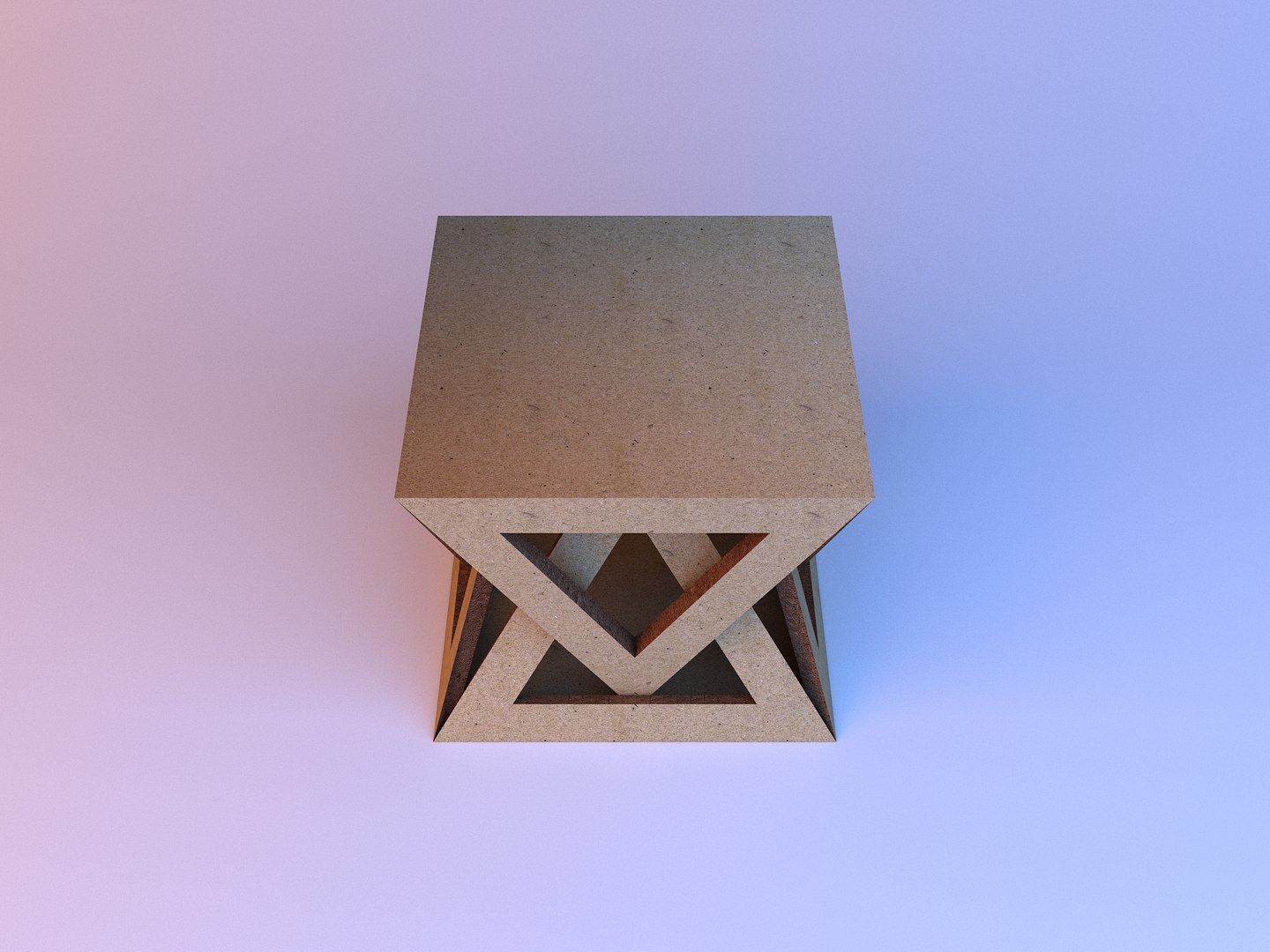Cardboard Furniture Coffee Table 3D Model - TurboSquid 1775603
