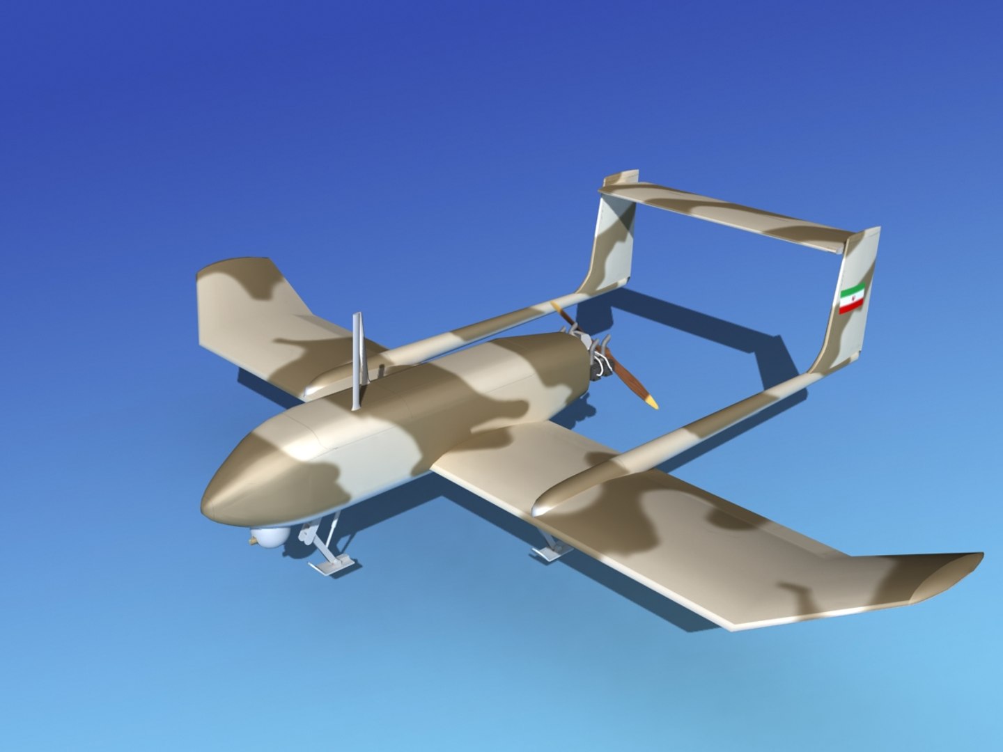 mohajer uav drone 3d dxf
