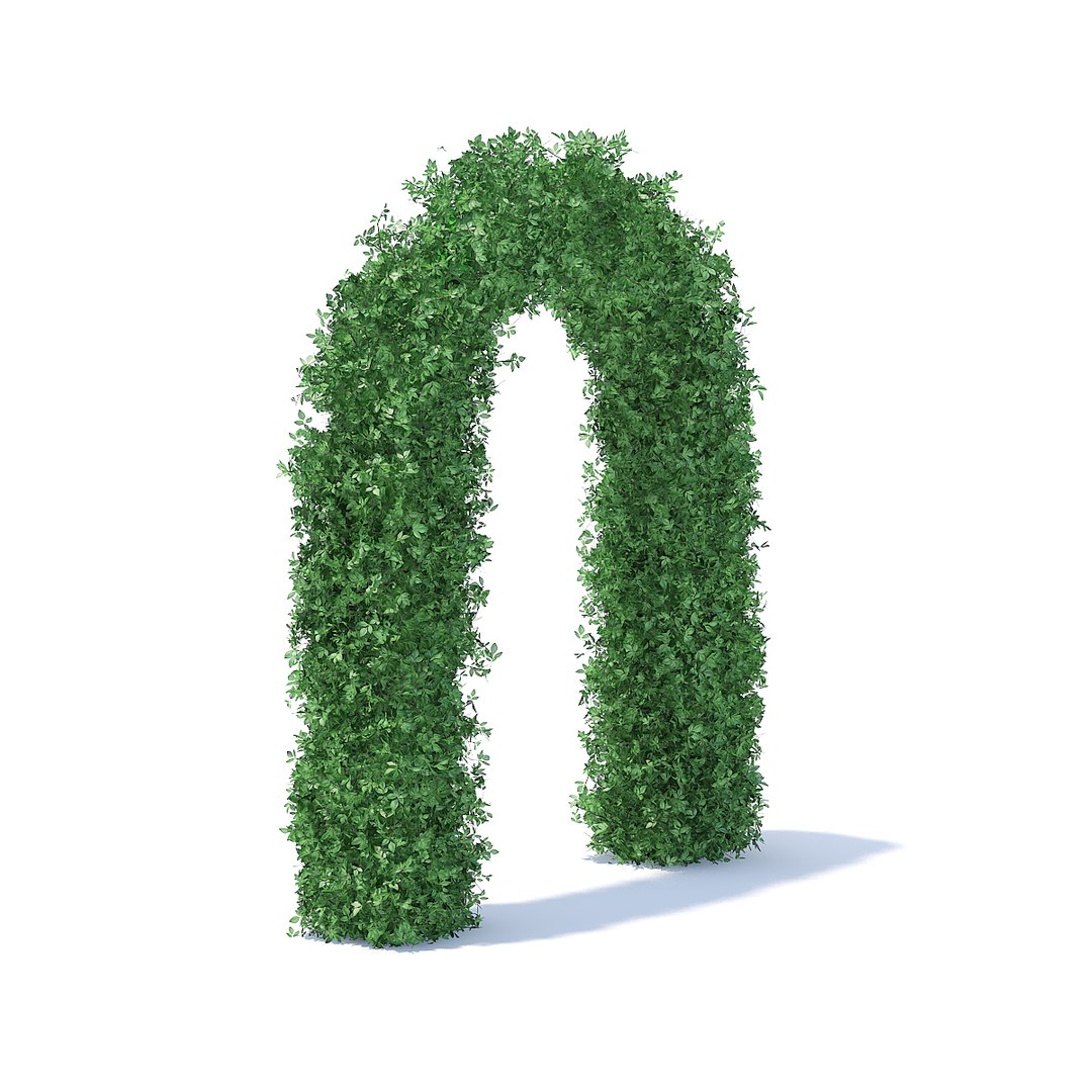 Arc shaped hedge 3D model - TurboSquid 1220802