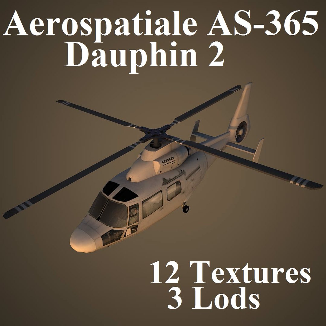 3d Aerospatiale As-365 Dauphin