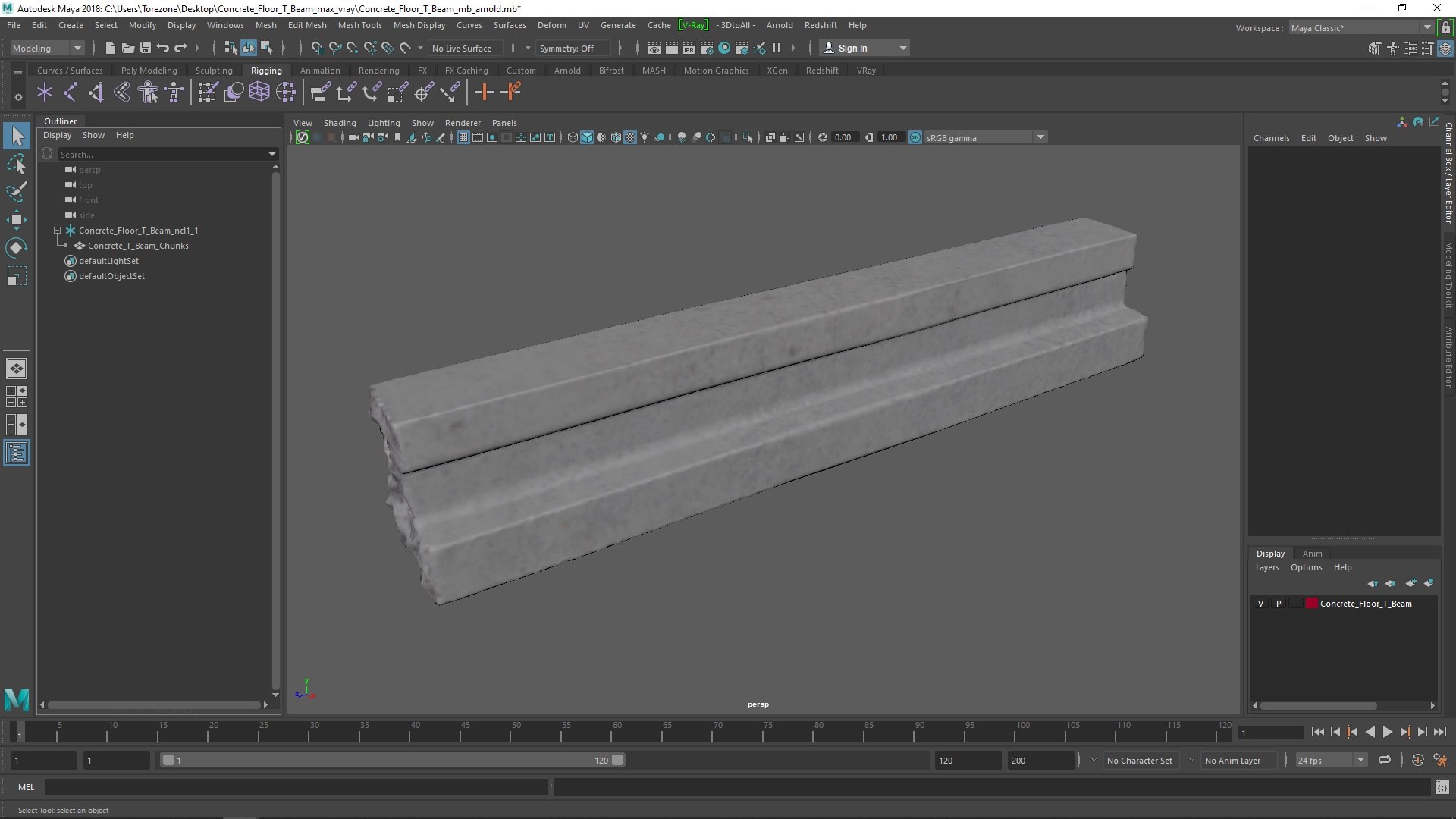 Concrete Floor T Beam 3D Model - TurboSquid 2303820