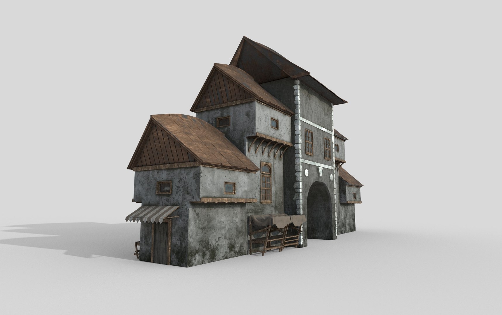 Games House Buildings 3D Model - TurboSquid 1656546