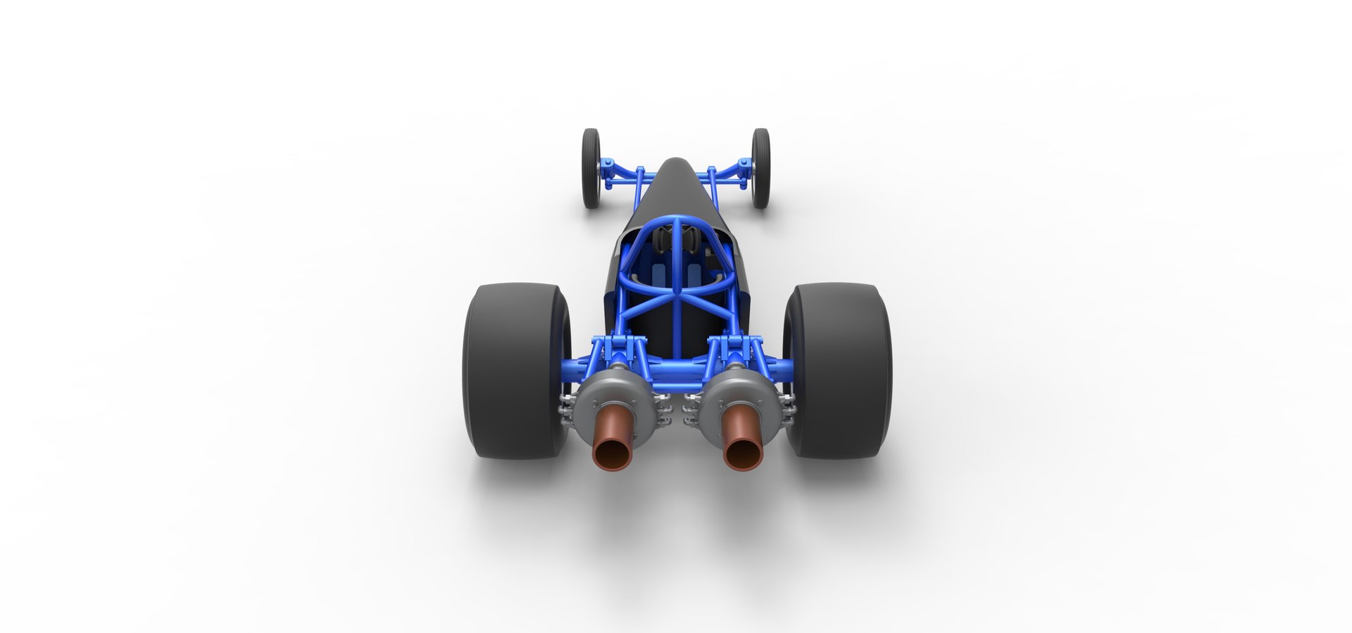 Diecast Dragster with twin Turbo drag axle Scale 1 to 25 3D model ...