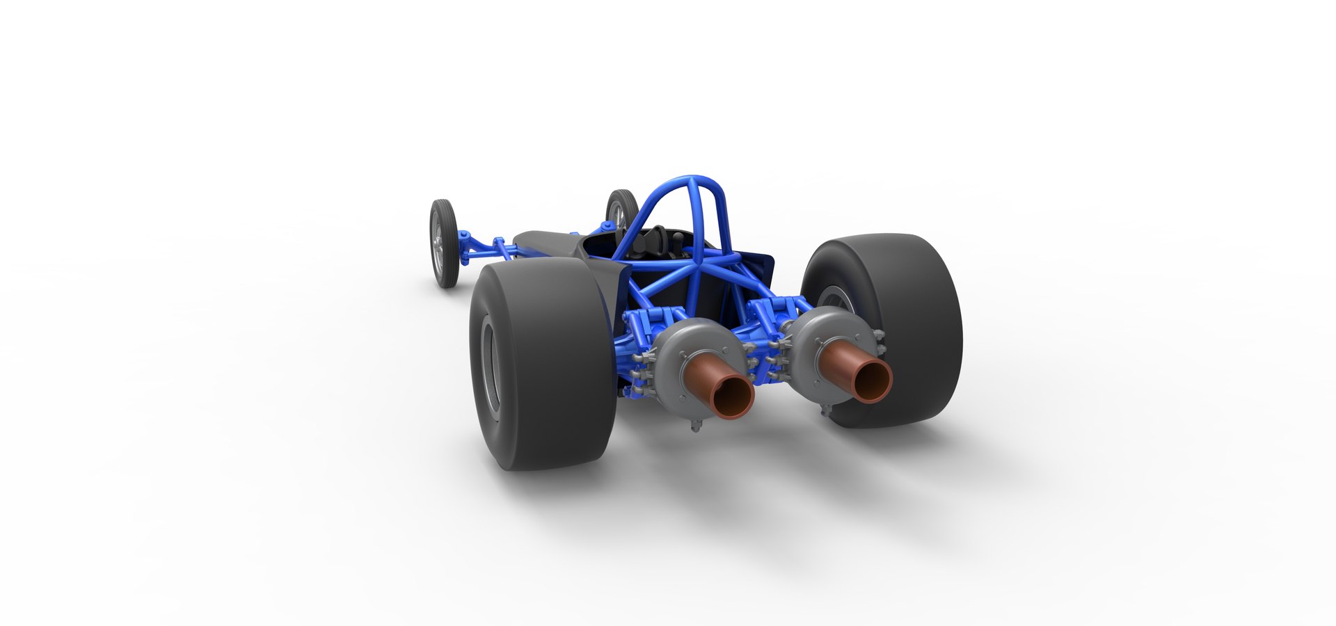 Diecast Dragster with twin Turbo drag axle Scale 1 to 25 3D model ...