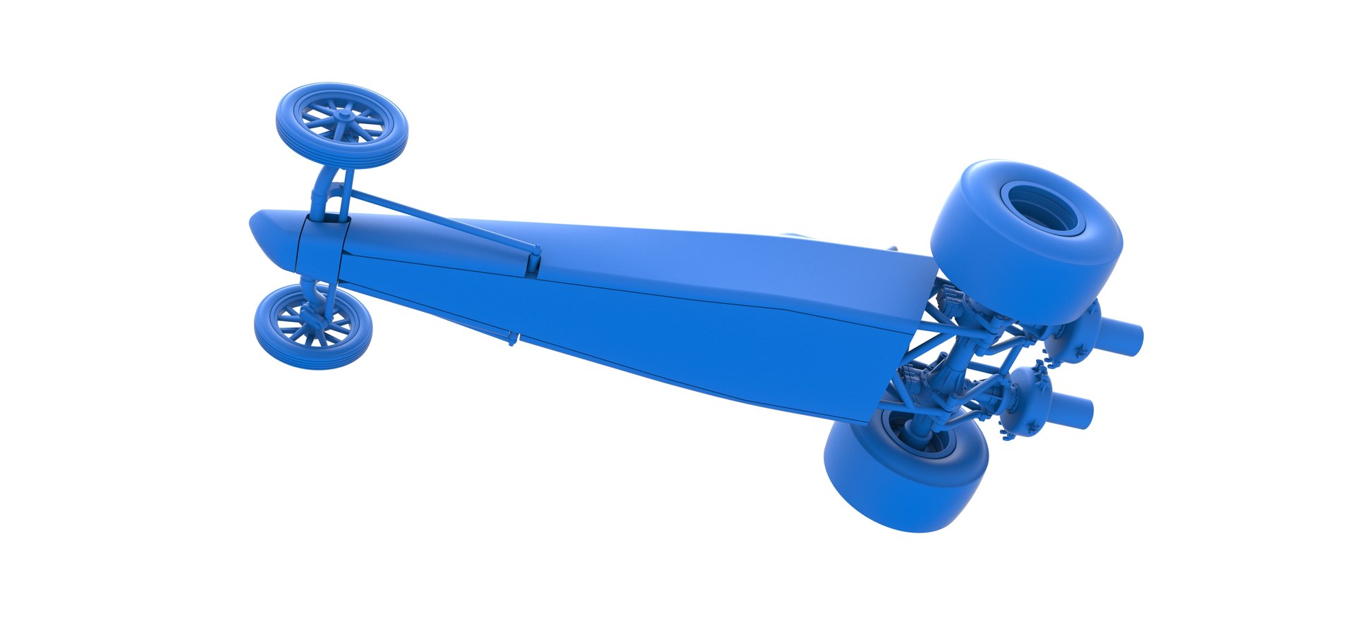 Diecast Dragster With Twin Turbo Drag Axle Scale 1 To 25 3D Model ...