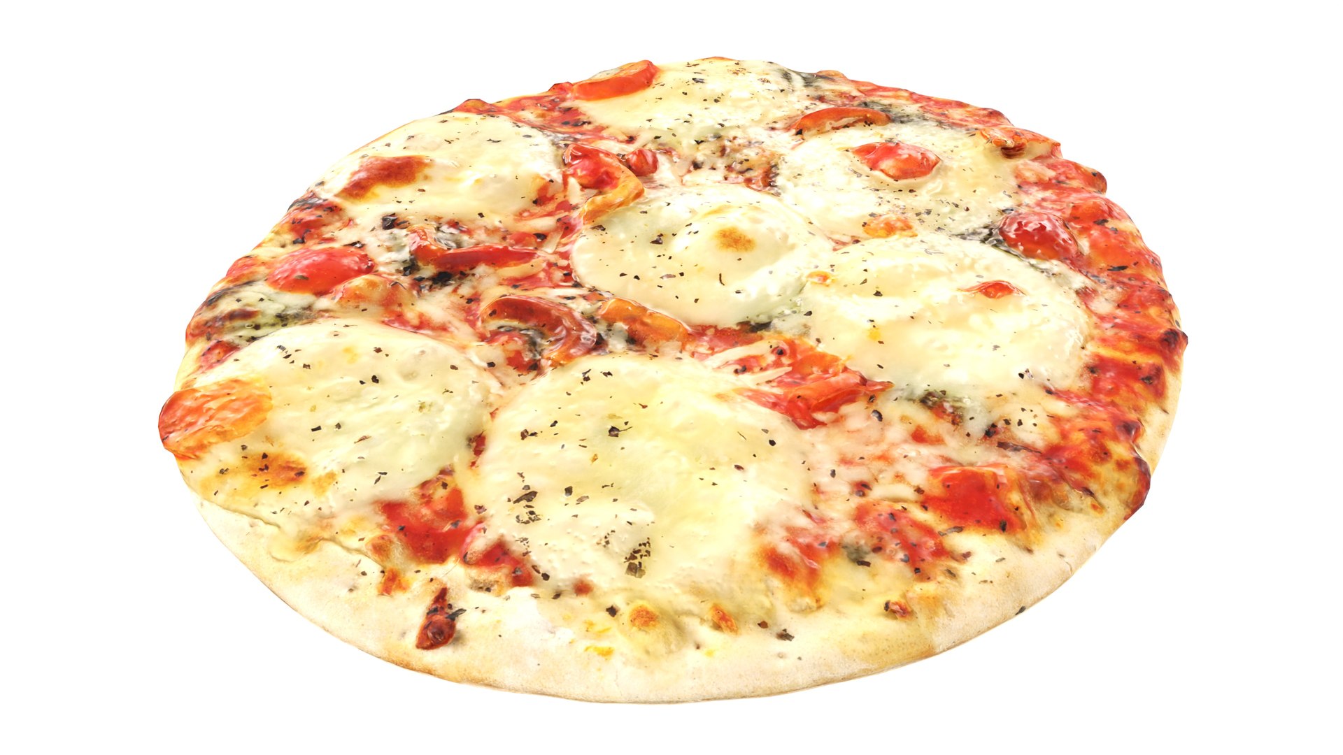 Pizza With Mozzarella 3D Model - TurboSquid 2392561