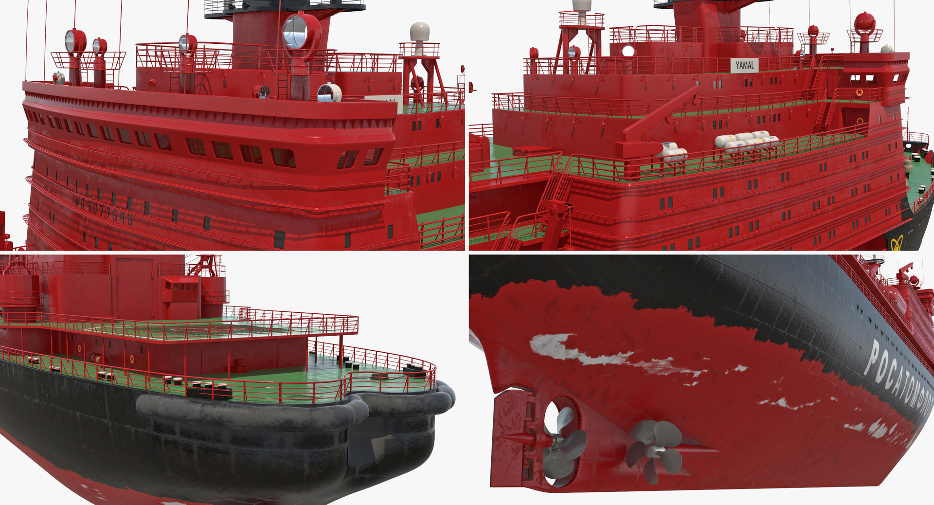 3D nuclear powered icebreaker yamal model - TurboSquid 1171989