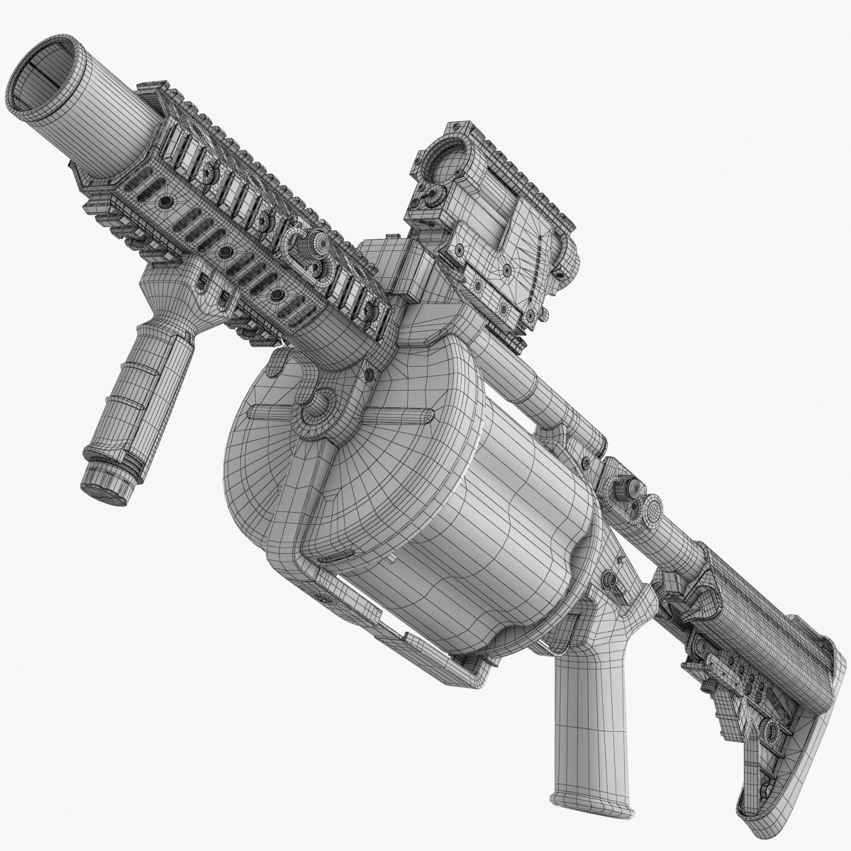 3d milkor mgl-140 materials model