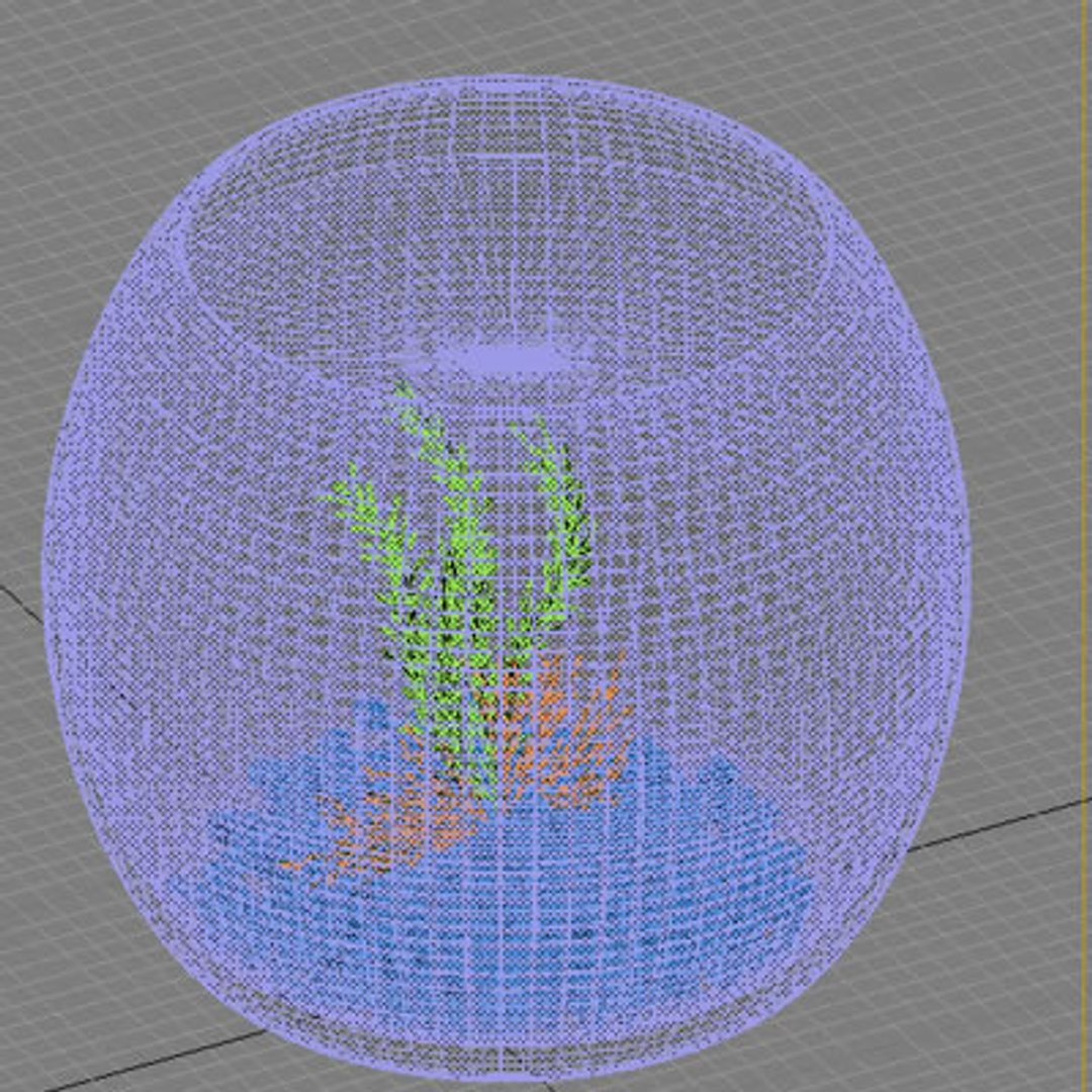 3d model of aquarium aquatic