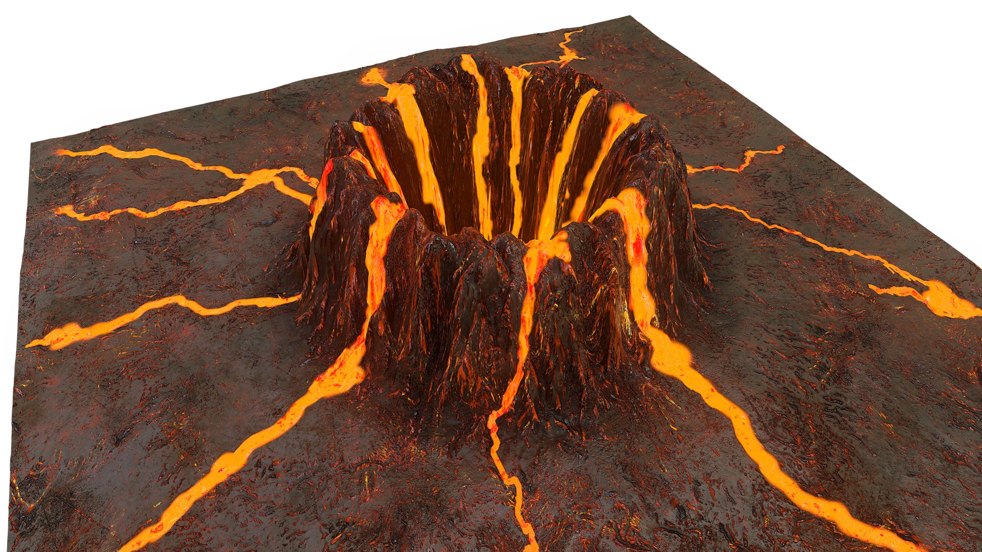 3D Volcanic Crater Model - TurboSquid 1403990