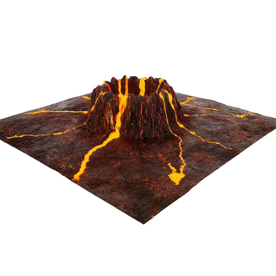 3D Volcanic Crater Model - TurboSquid 1403990
