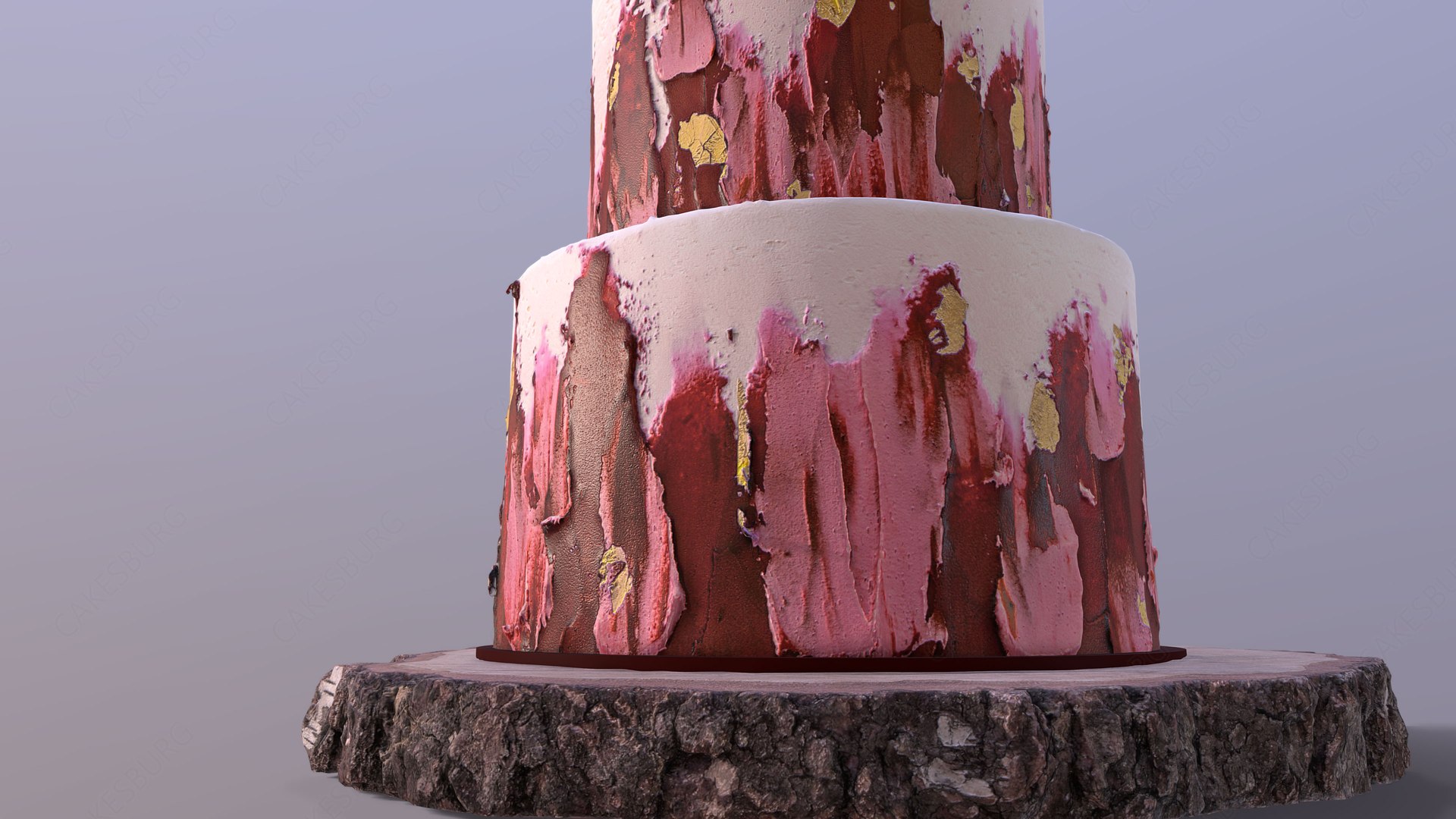 Elegant Mr And Mrs Berry Wedding Cake 3D Model - TurboSquid 2057687