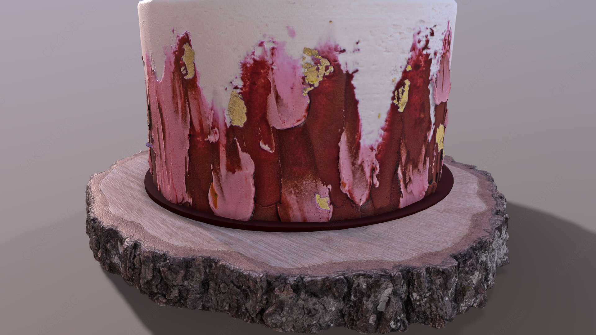 Elegant Mr And Mrs Berry Wedding Cake 3D Model - TurboSquid 2057687