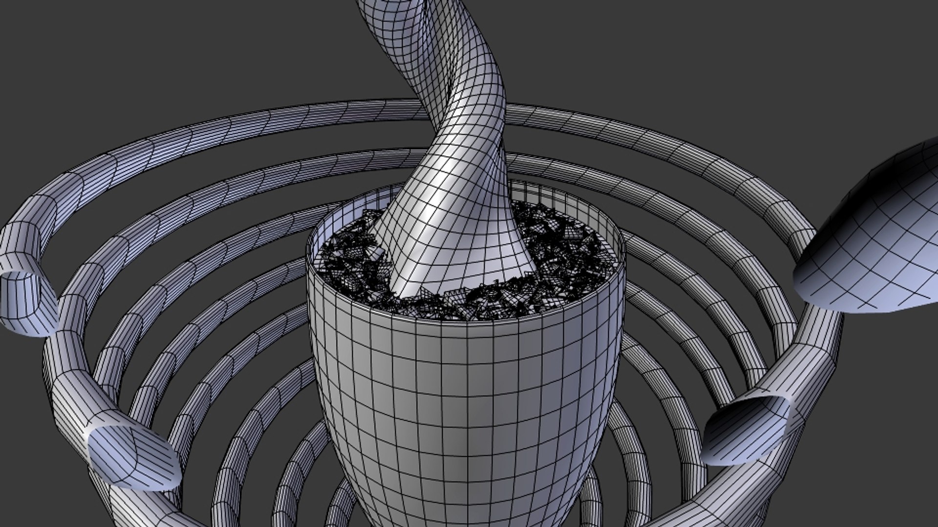 Twisted Orange Tree 3d Model