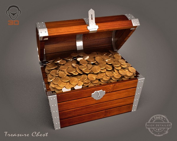3d model realistic treasure chest