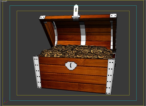 3d model realistic treasure chest