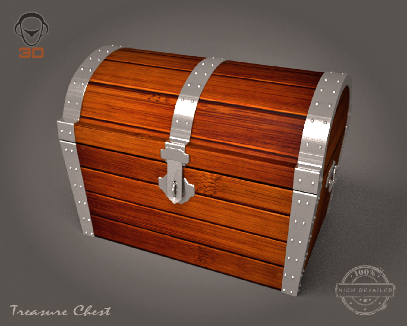 3d model realistic treasure chest