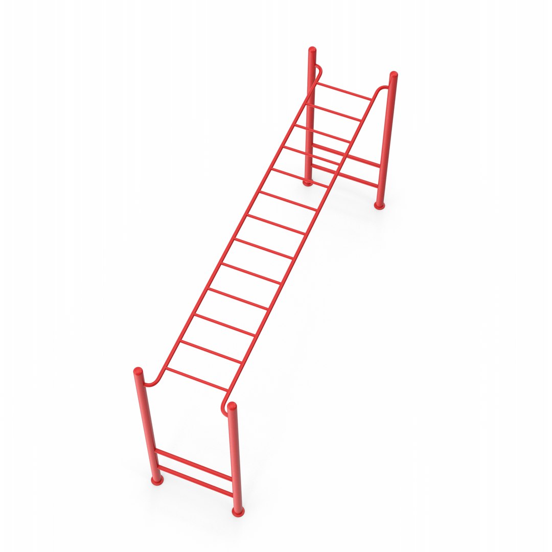 3D Red Playground Climber Model - TurboSquid 2182253