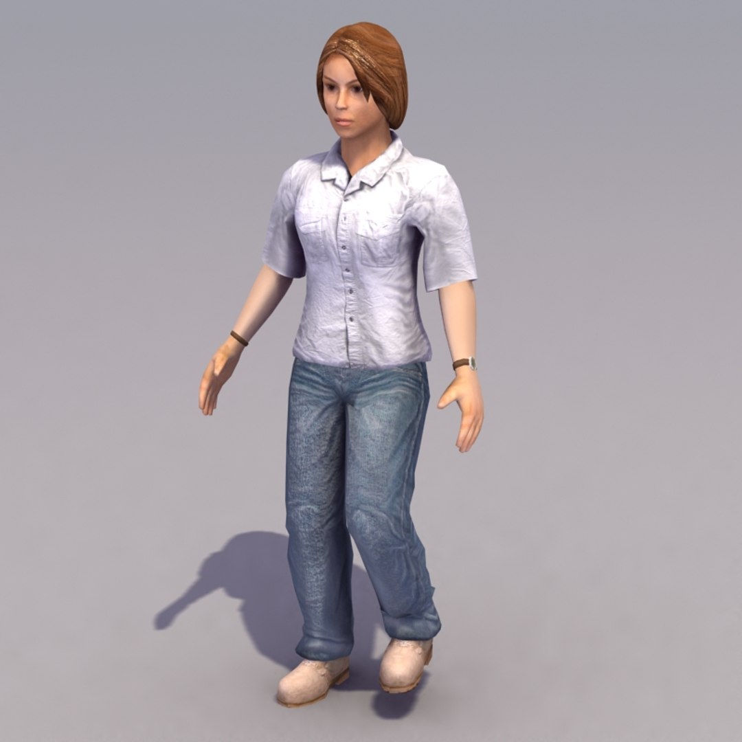 3ds Max Female Figure Rigged