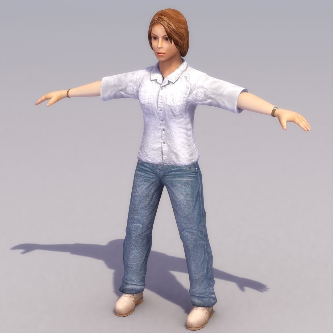 3ds Max Female Figure Rigged