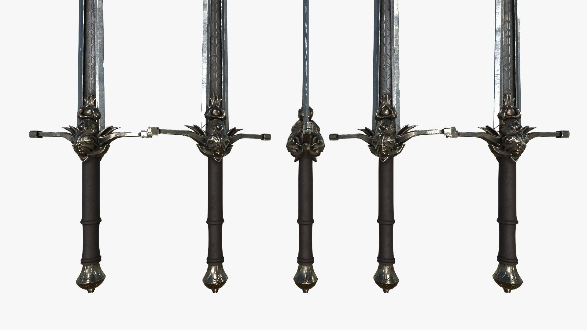 Fantasy Sword RPG German Bastard Sword Greatsword Longsword Zweihander ...