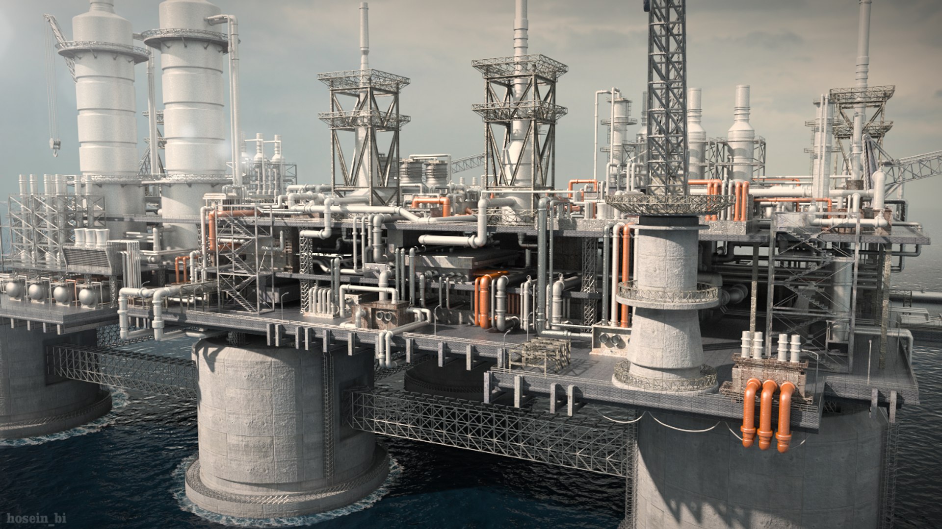 Oil Platform 3D - TurboSquid 2186990