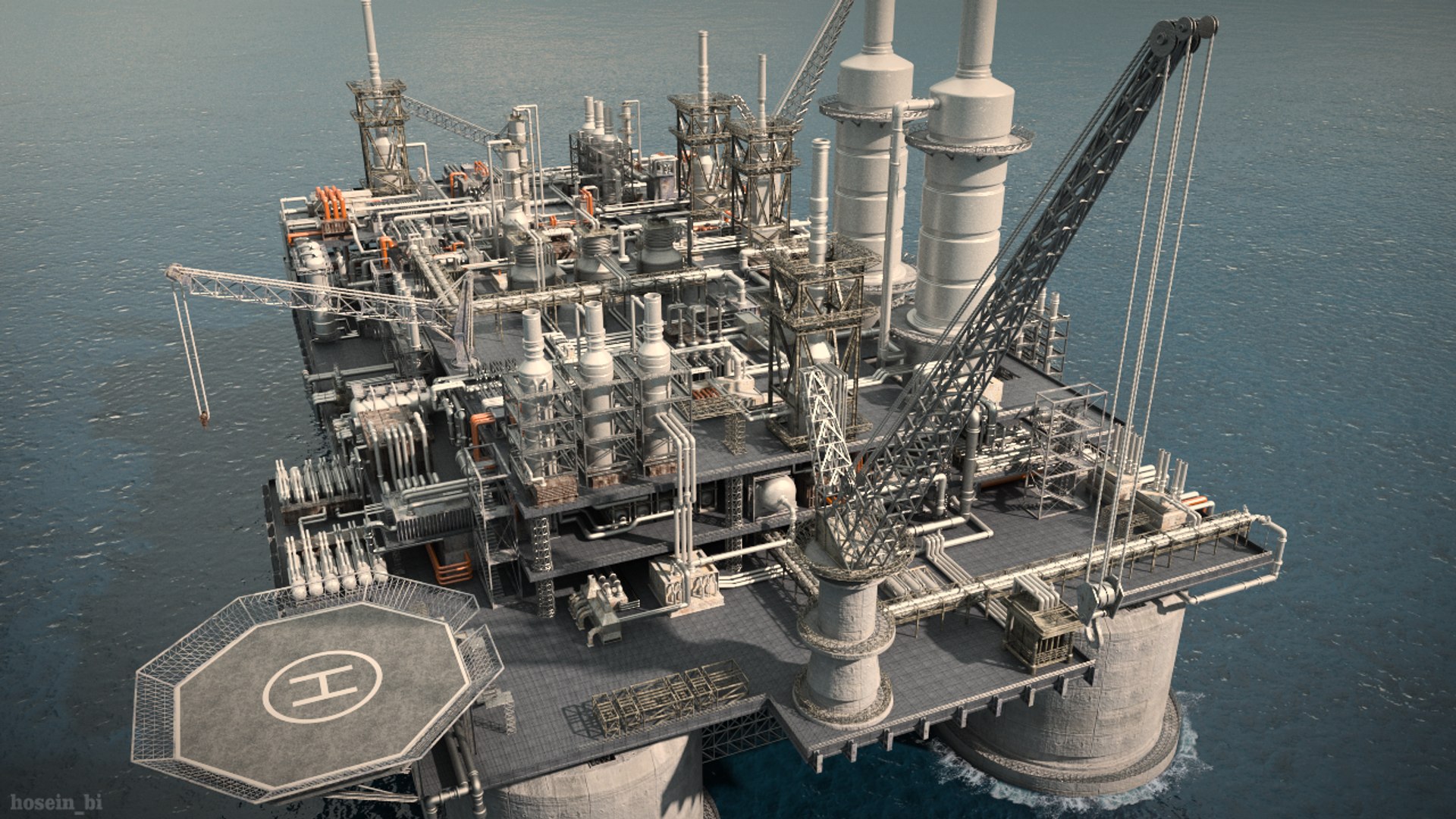Oil Platform 3D - TurboSquid 2186990
