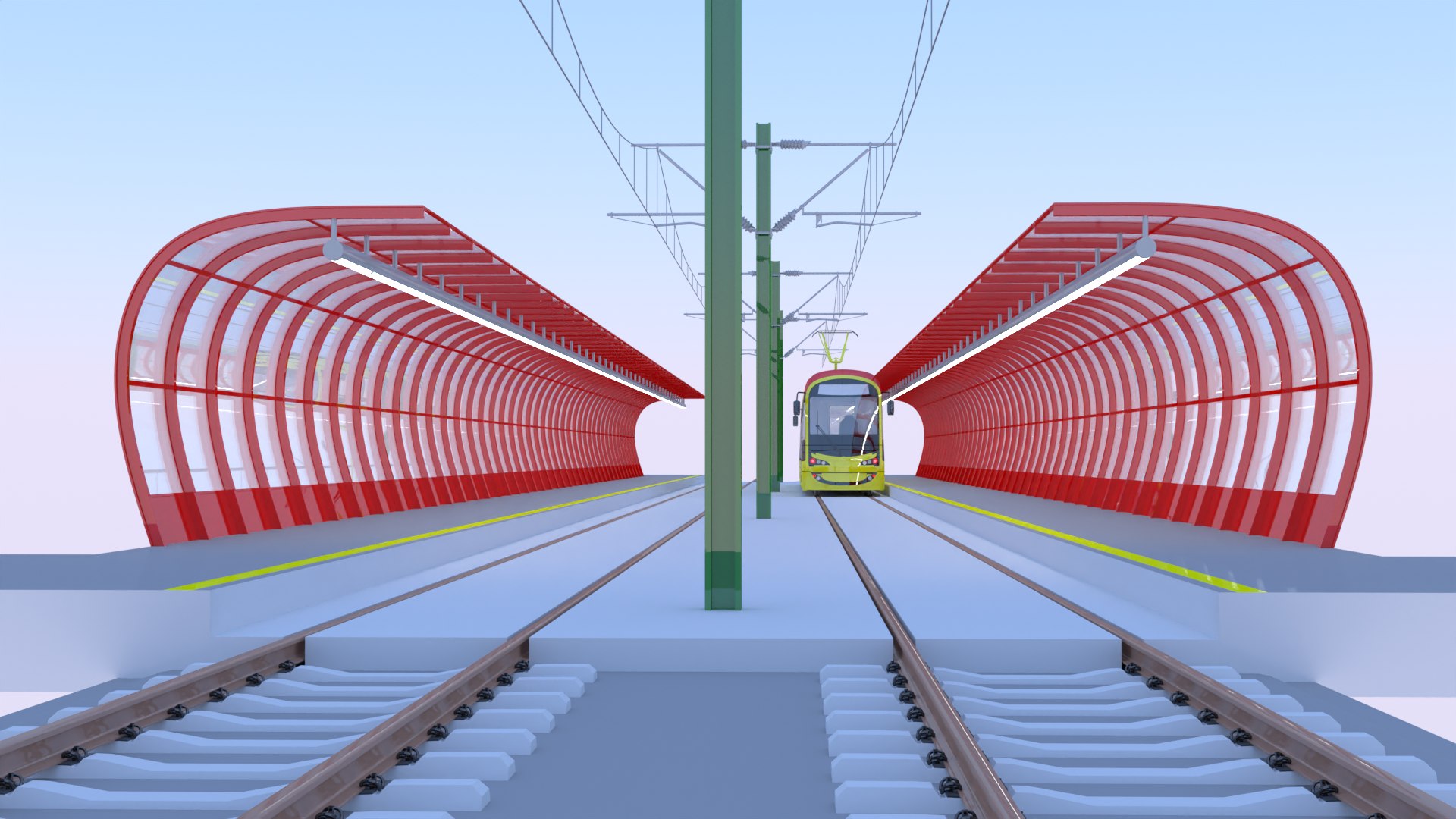 Warsaw Tram Stop 3D Model - TurboSquid 2136480