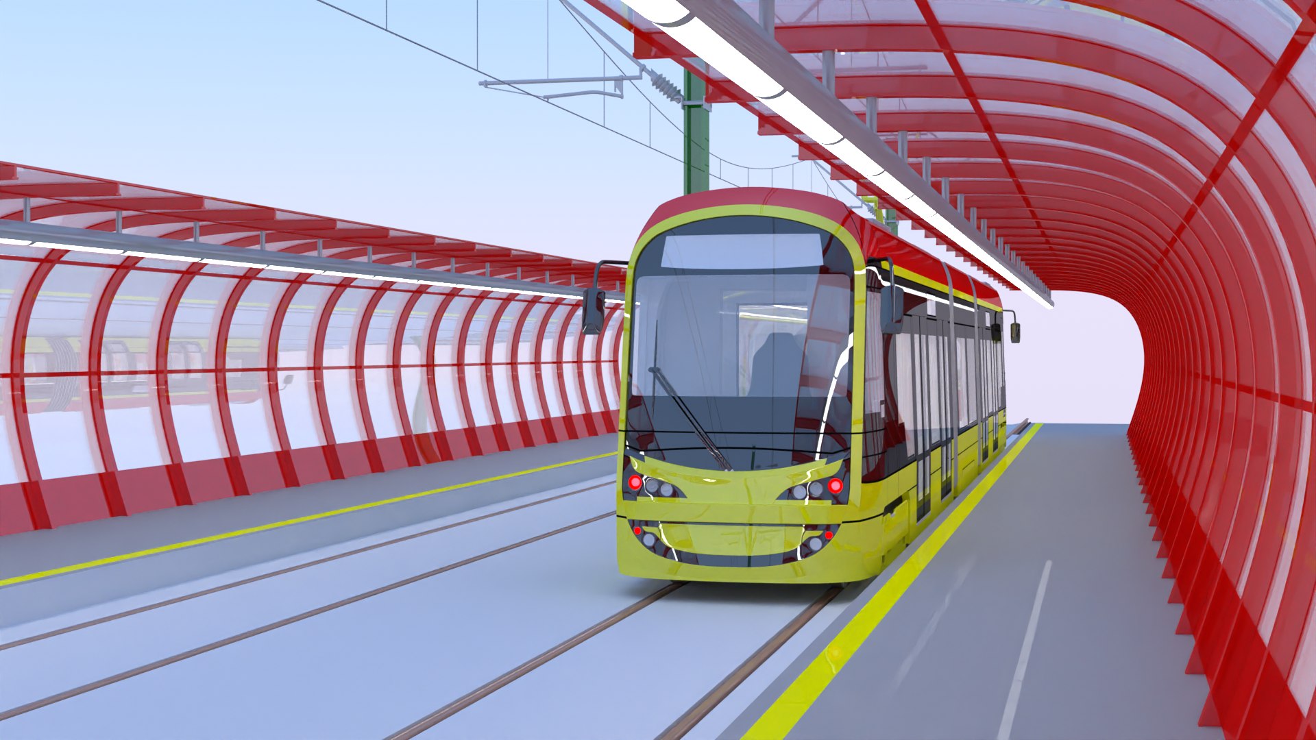 Warsaw Tram Stop 3D Model - TurboSquid 2136480