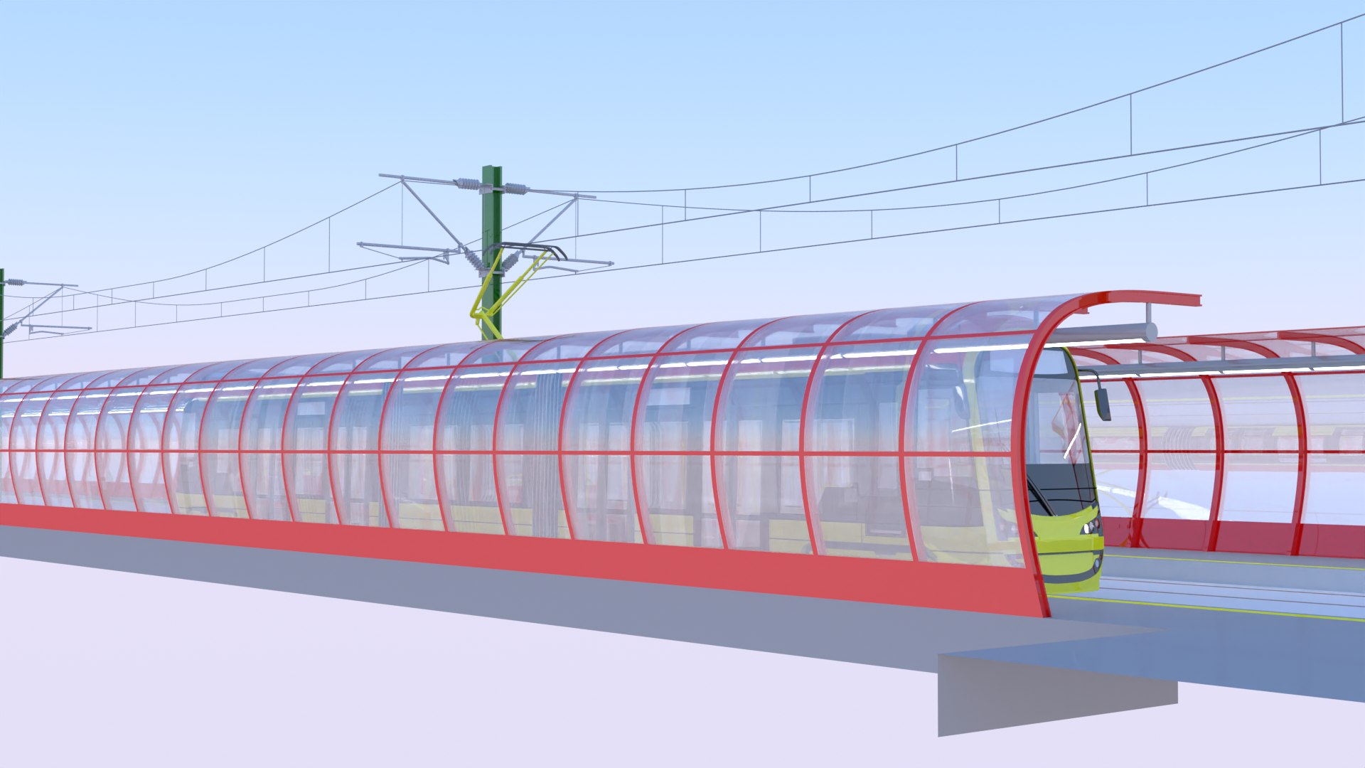 Warsaw Tram Stop 3D Model - TurboSquid 2136480