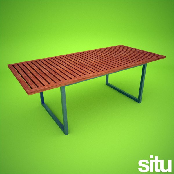 contemporary garden dining table 3ds