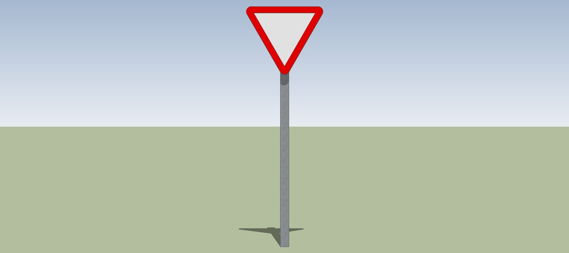3d model way sign