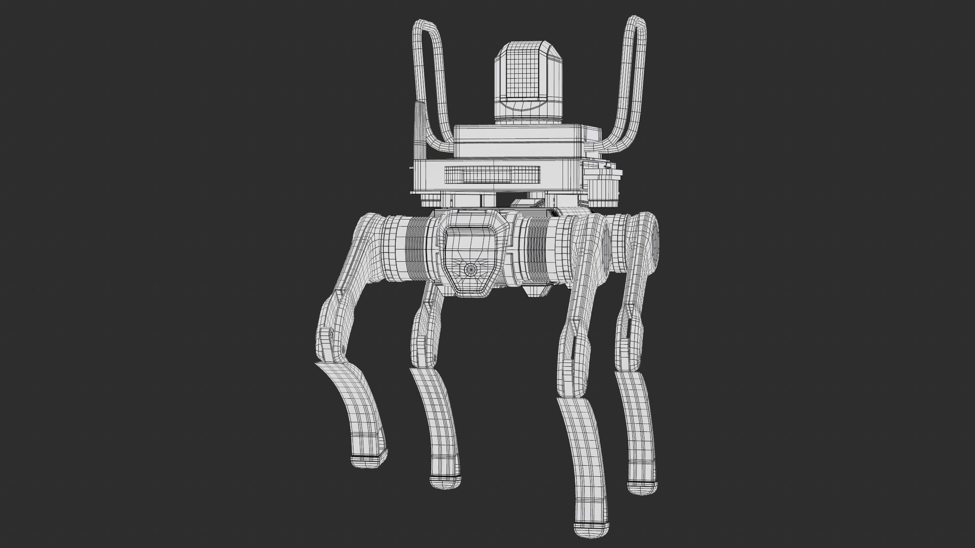Firefighter Robot Unitree B2 Rescue Modification PBR 3D Model ...