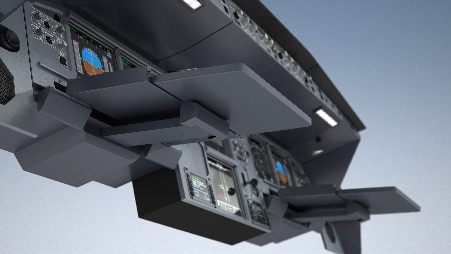 3D A319 A320 A321 Flight Deck Instruments - TurboSquid 2417005
