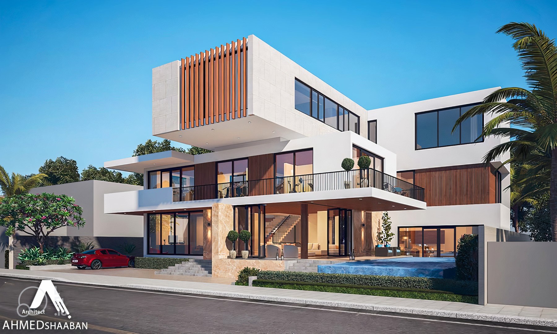 3D Exterior Villa model - TurboSquid 2017440