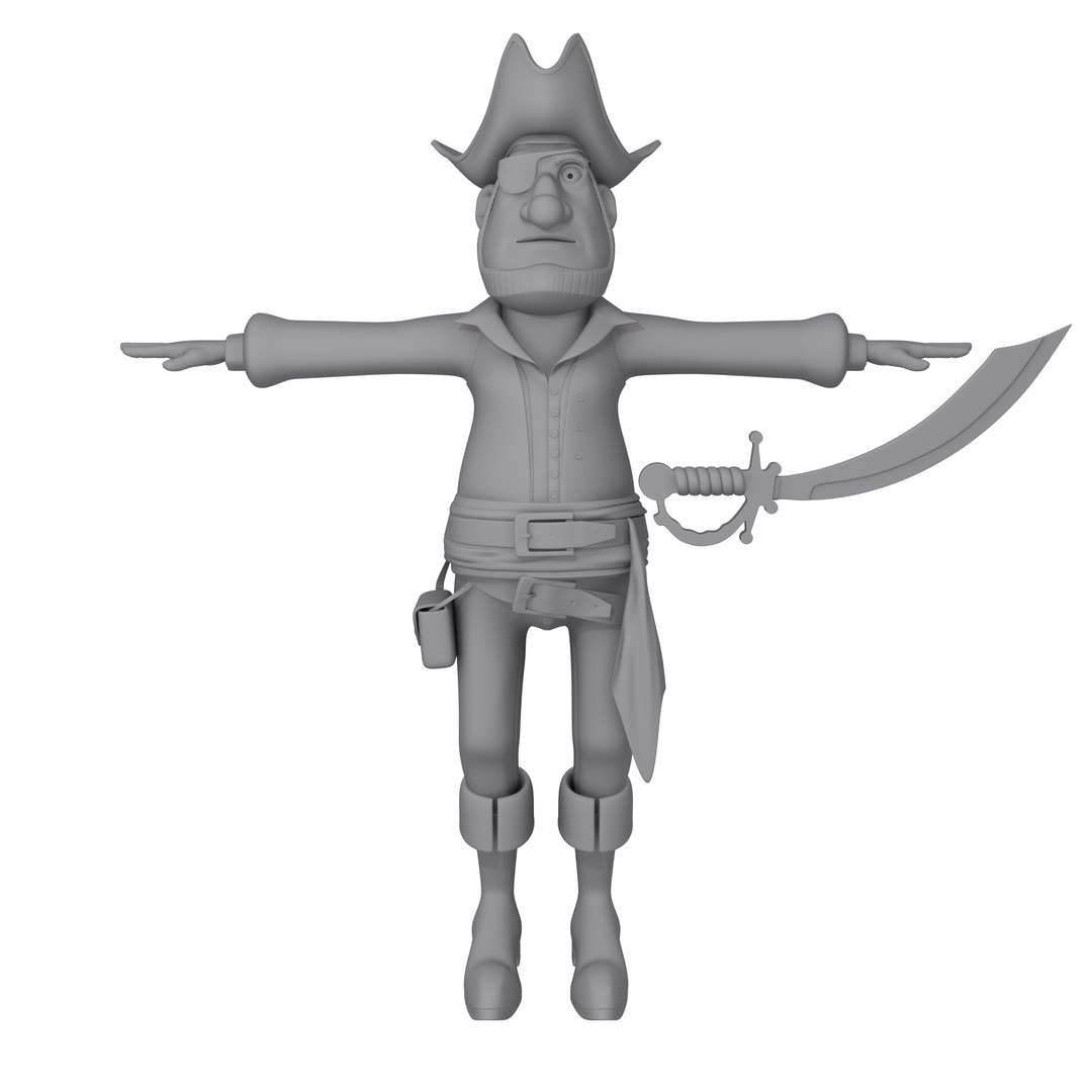 3D cartoon pirate - TurboSquid 1428549