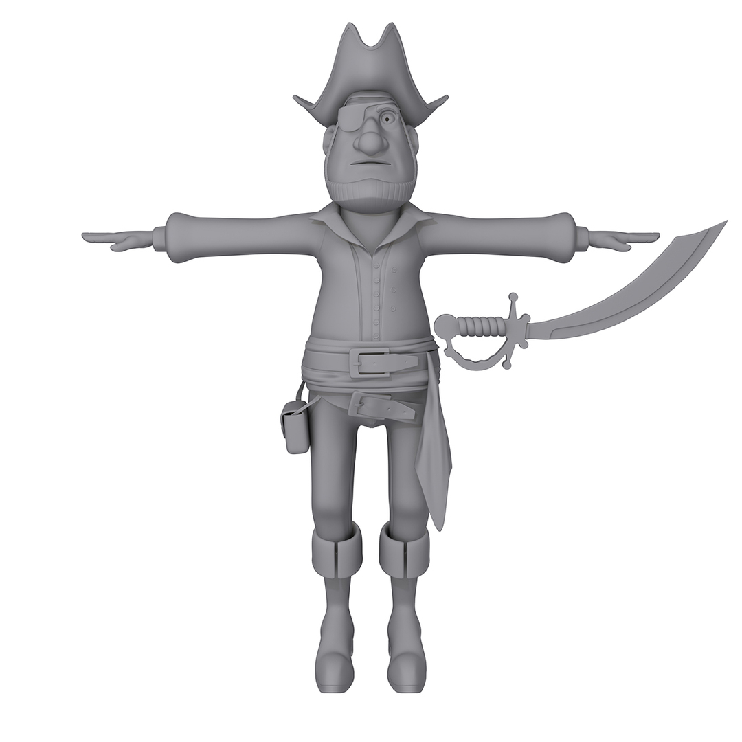 3D cartoon pirate - TurboSquid 1428549