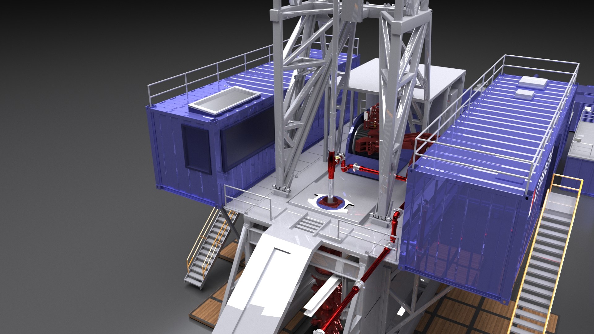 Caroil Skidding Drilling Rig 3D model - TurboSquid 2157813