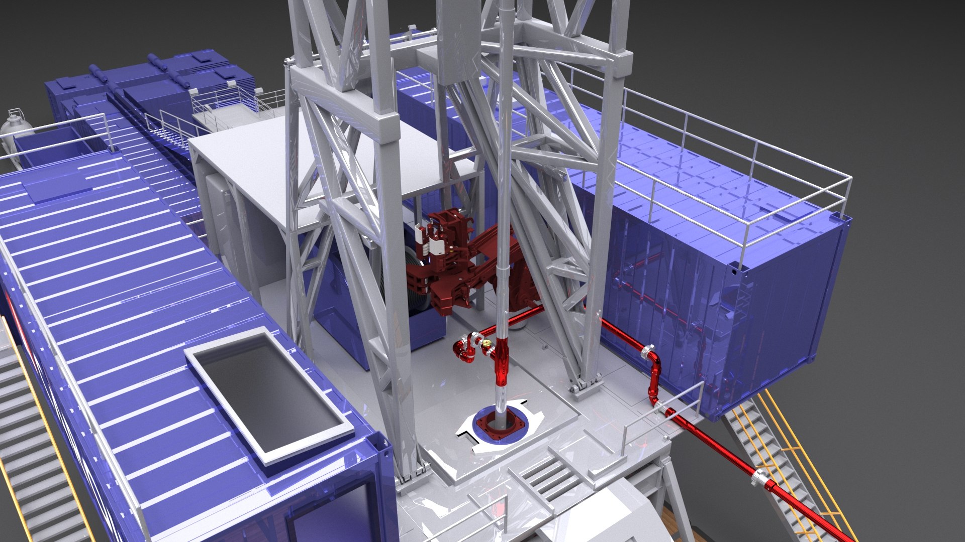 Caroil Skidding Drilling Rig 3D model - TurboSquid 2157813