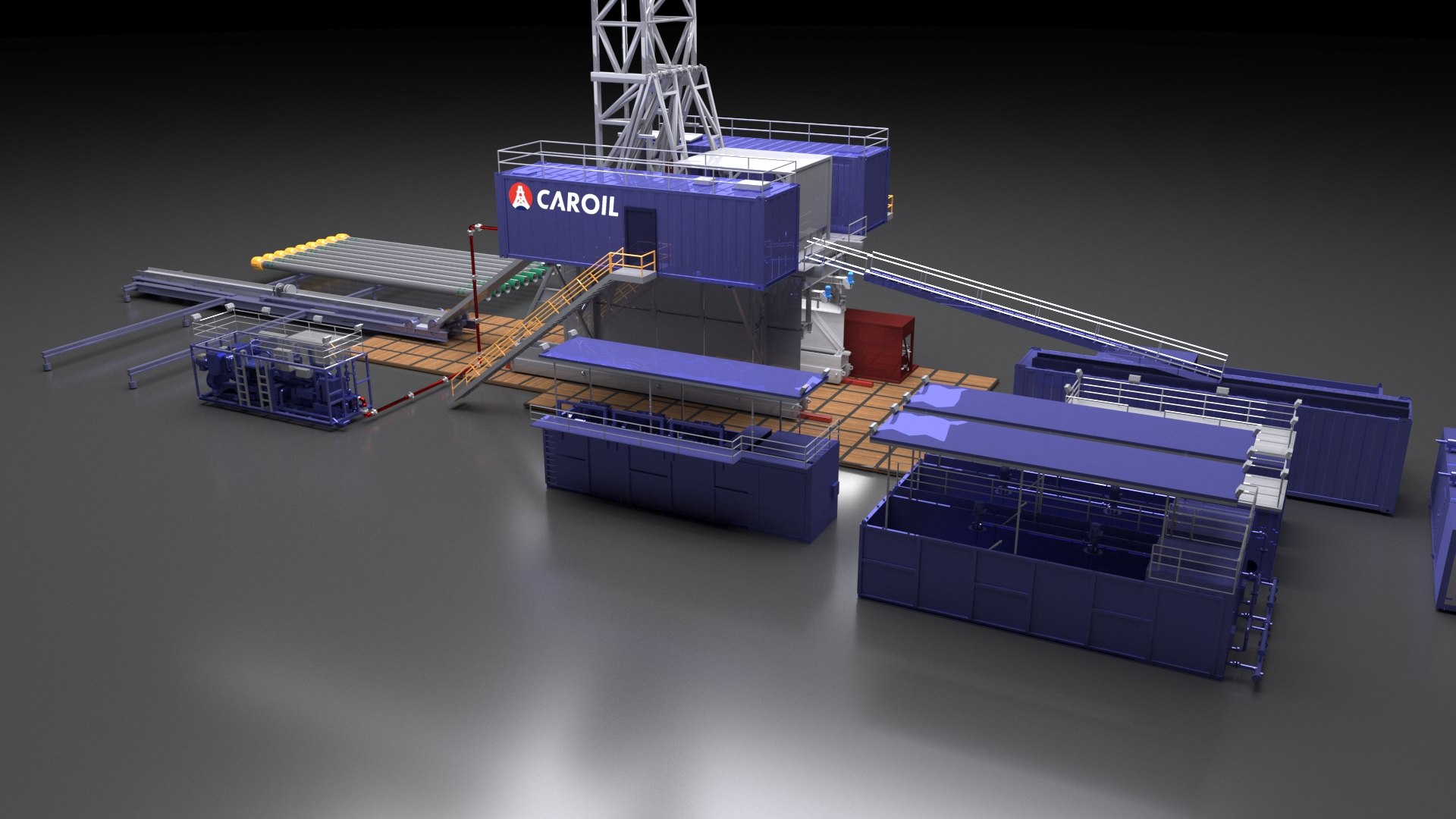 Caroil Skidding Drilling Rig 3D model - TurboSquid 2157813