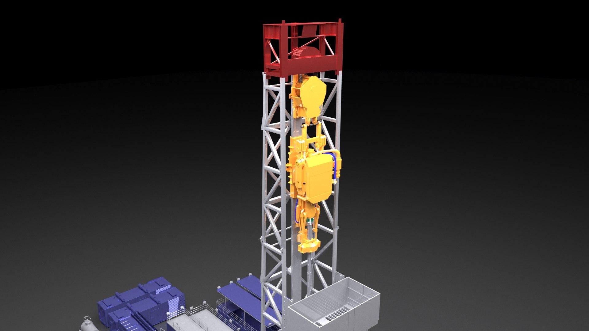 Caroil Skidding Drilling Rig 3D model - TurboSquid 2157813