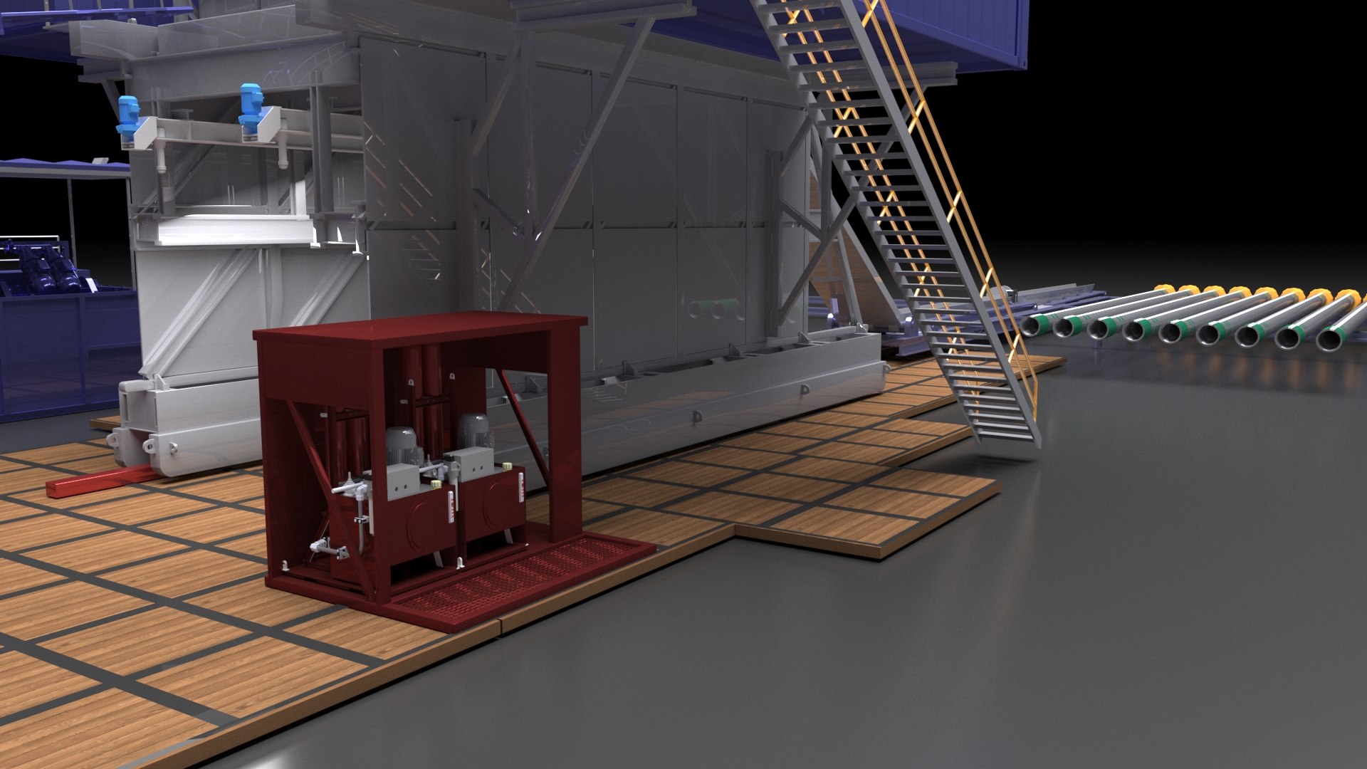 Caroil Skidding Drilling Rig 3D model - TurboSquid 2157813