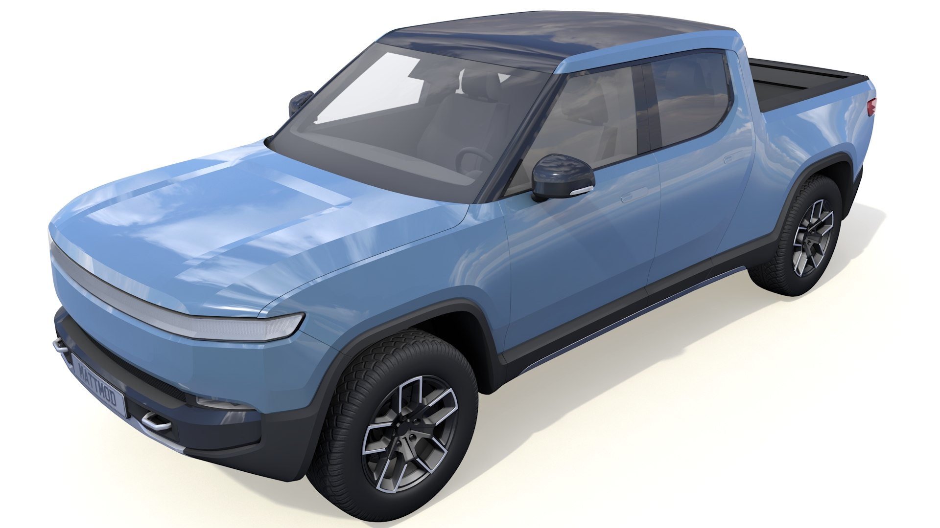 3D Generic EV Pickup Truck Model - TurboSquid 2246408