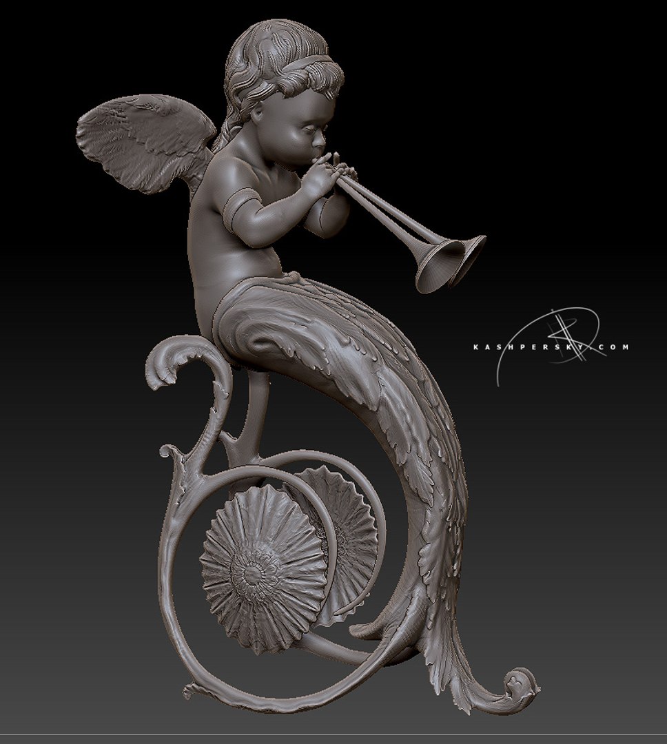 Baroque Cupid 3d Obj