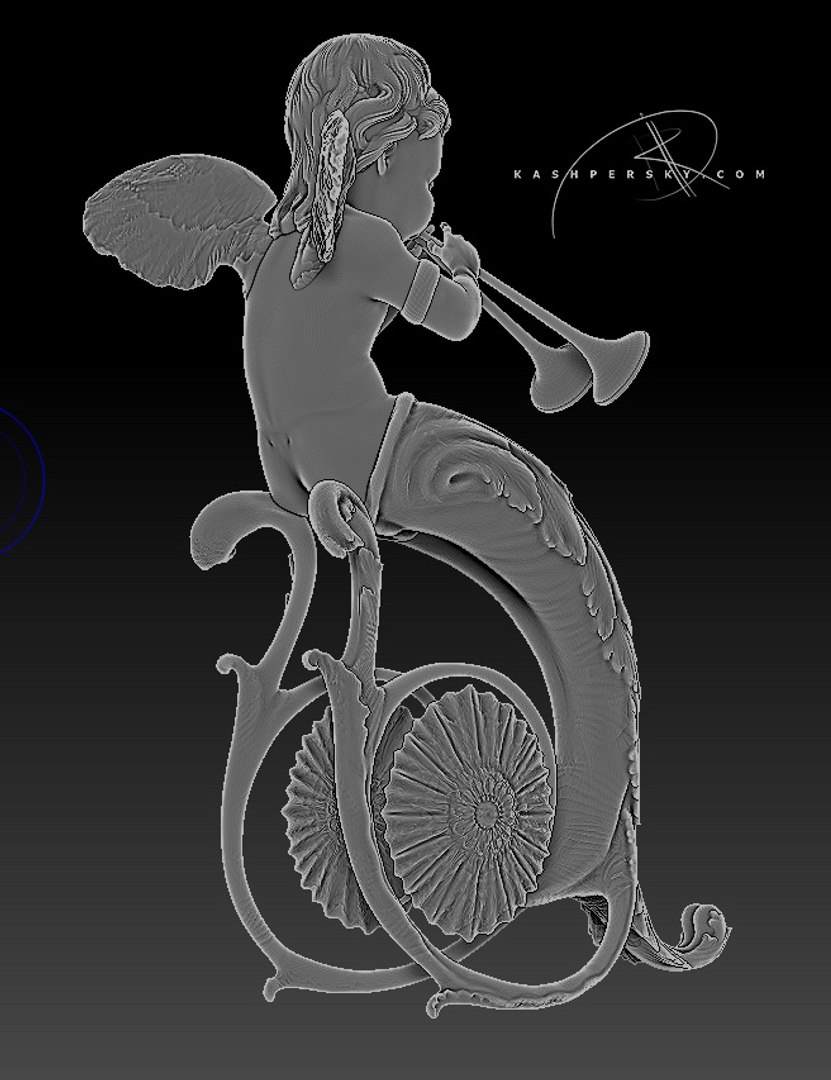 Baroque Cupid 3d Obj